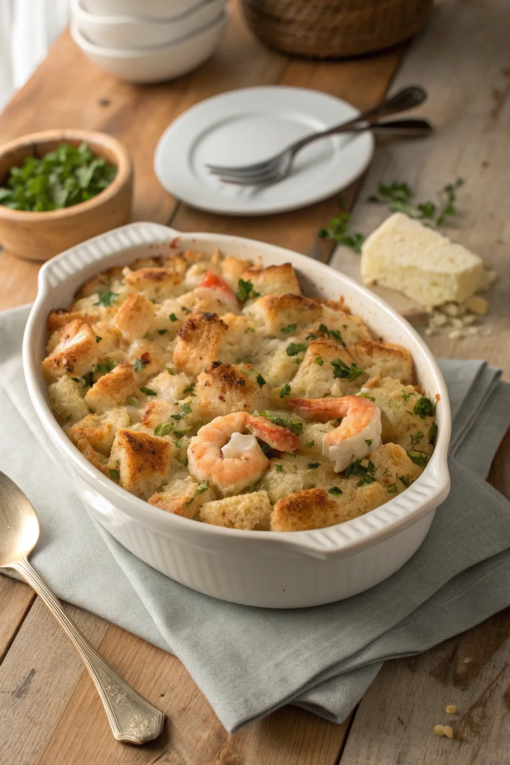 Seafood Stuffing Recipe with Crab and Shrimp - flavormeat