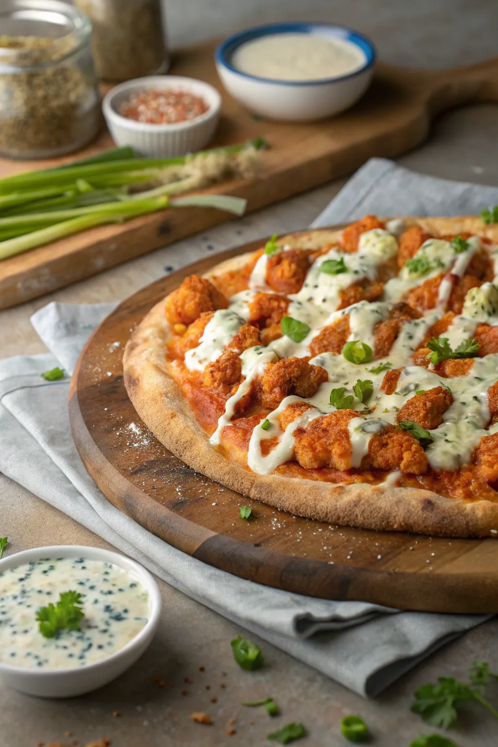 Buffalo Chicken Pizza Recipe (Better Than Takeout!) - flavormeat